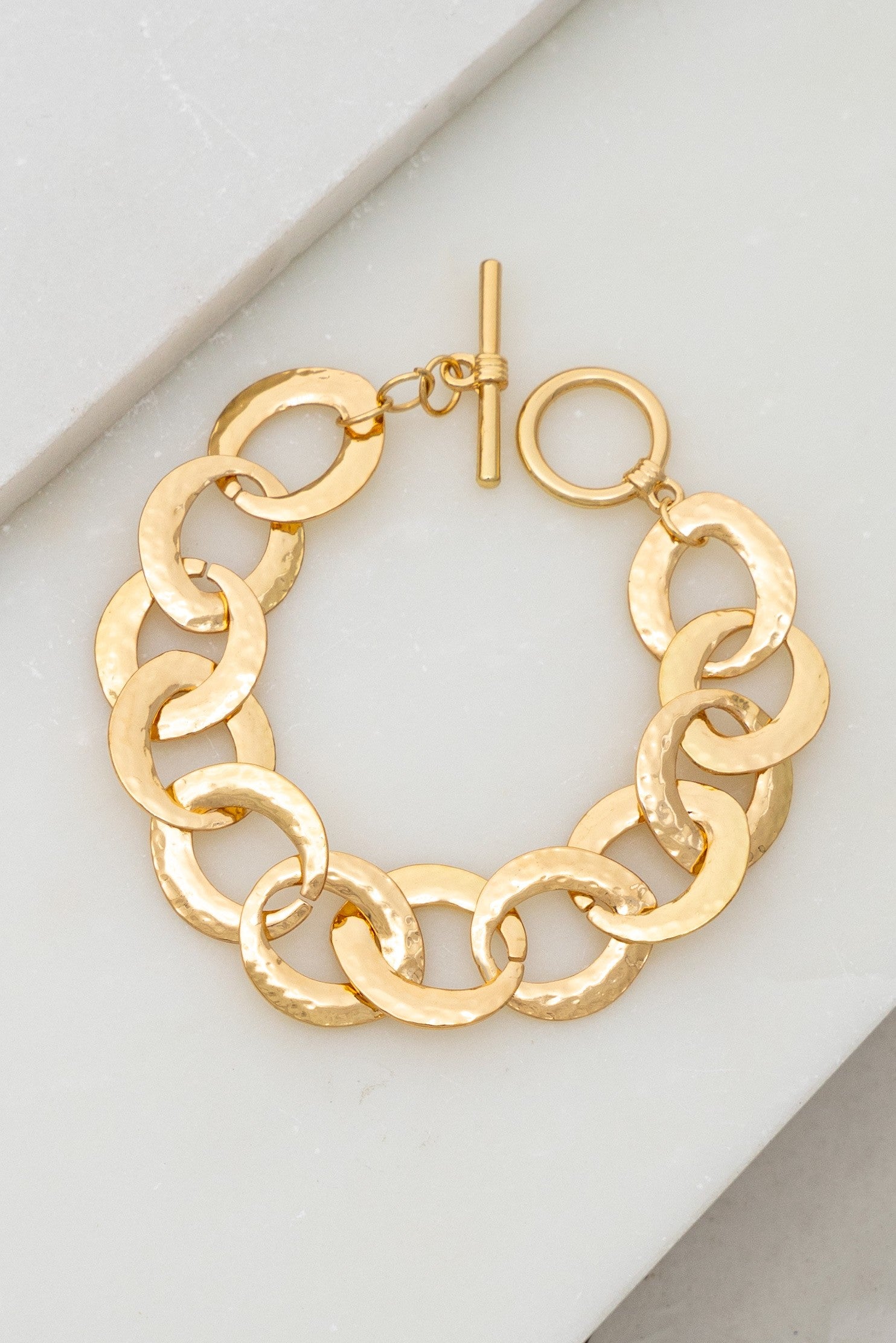 Hammered Link Casting Toggle Bracelet – Libby Story