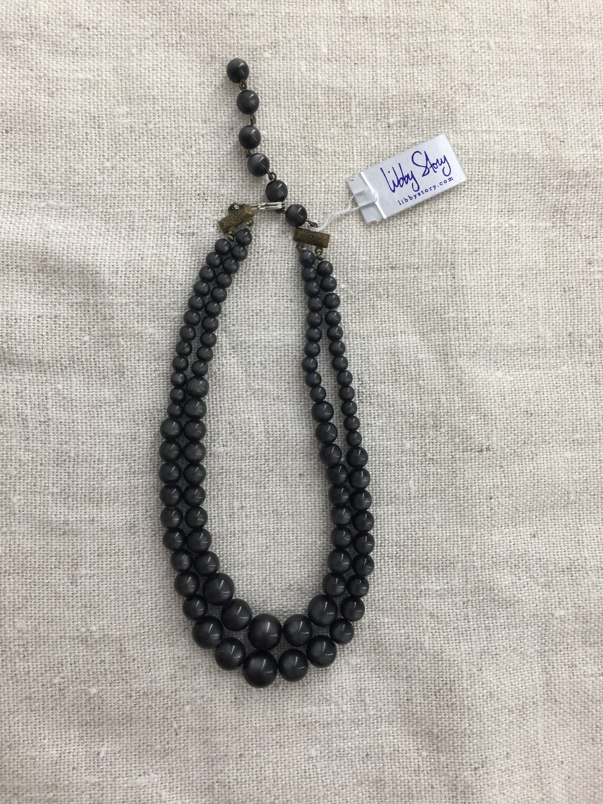 LS Vintage 2 Strand Beaded Necklace – Libby Story