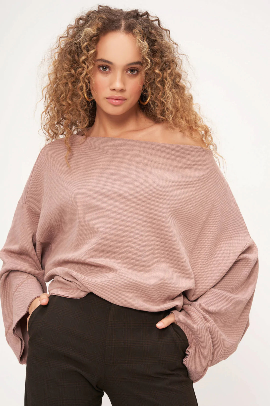 Project Social T Cambria Off-Shoulder L/S Top – Libby Story