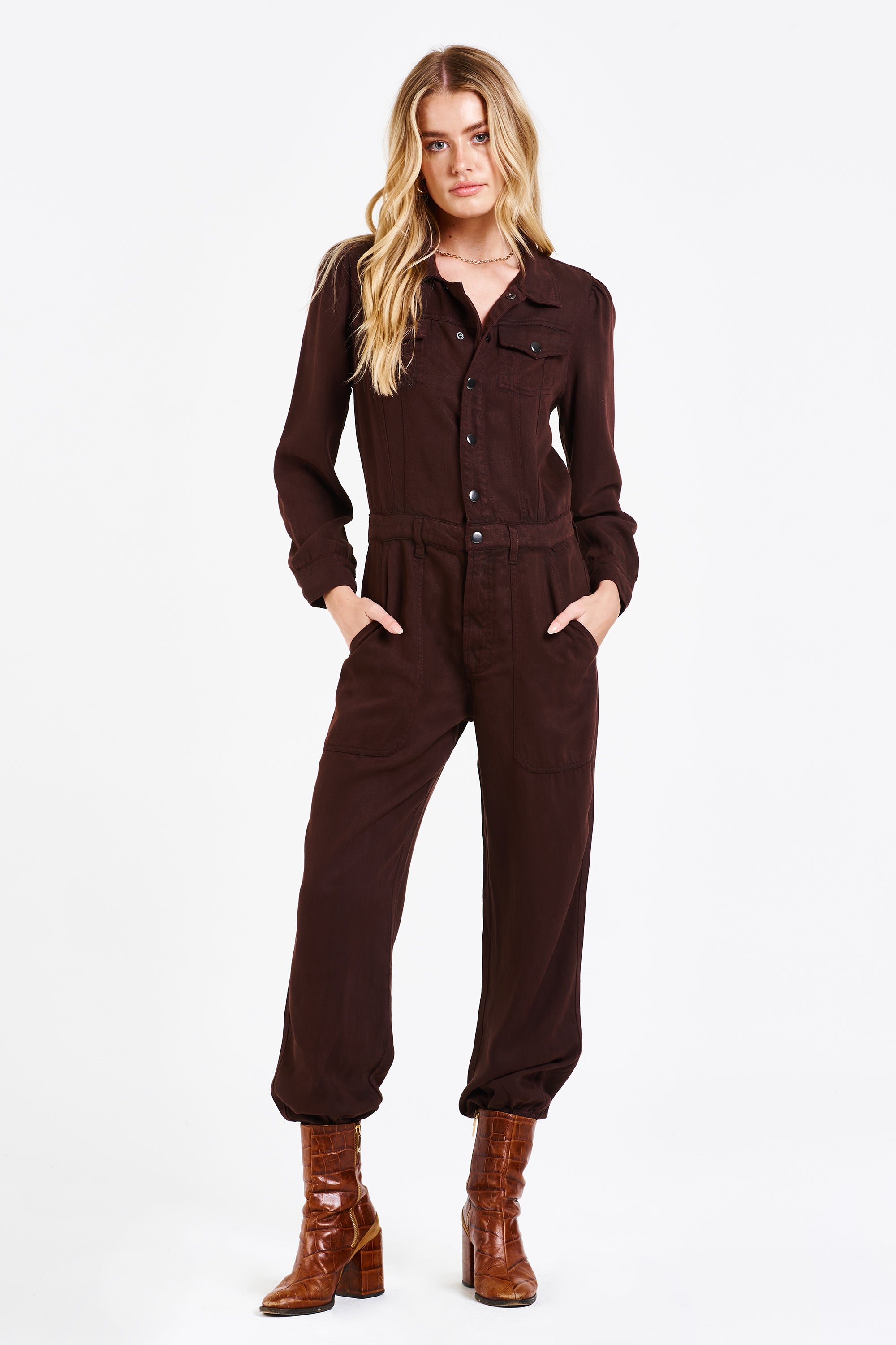 Dear John Roscoe Dark Oak Jumpsuit – Libby Story