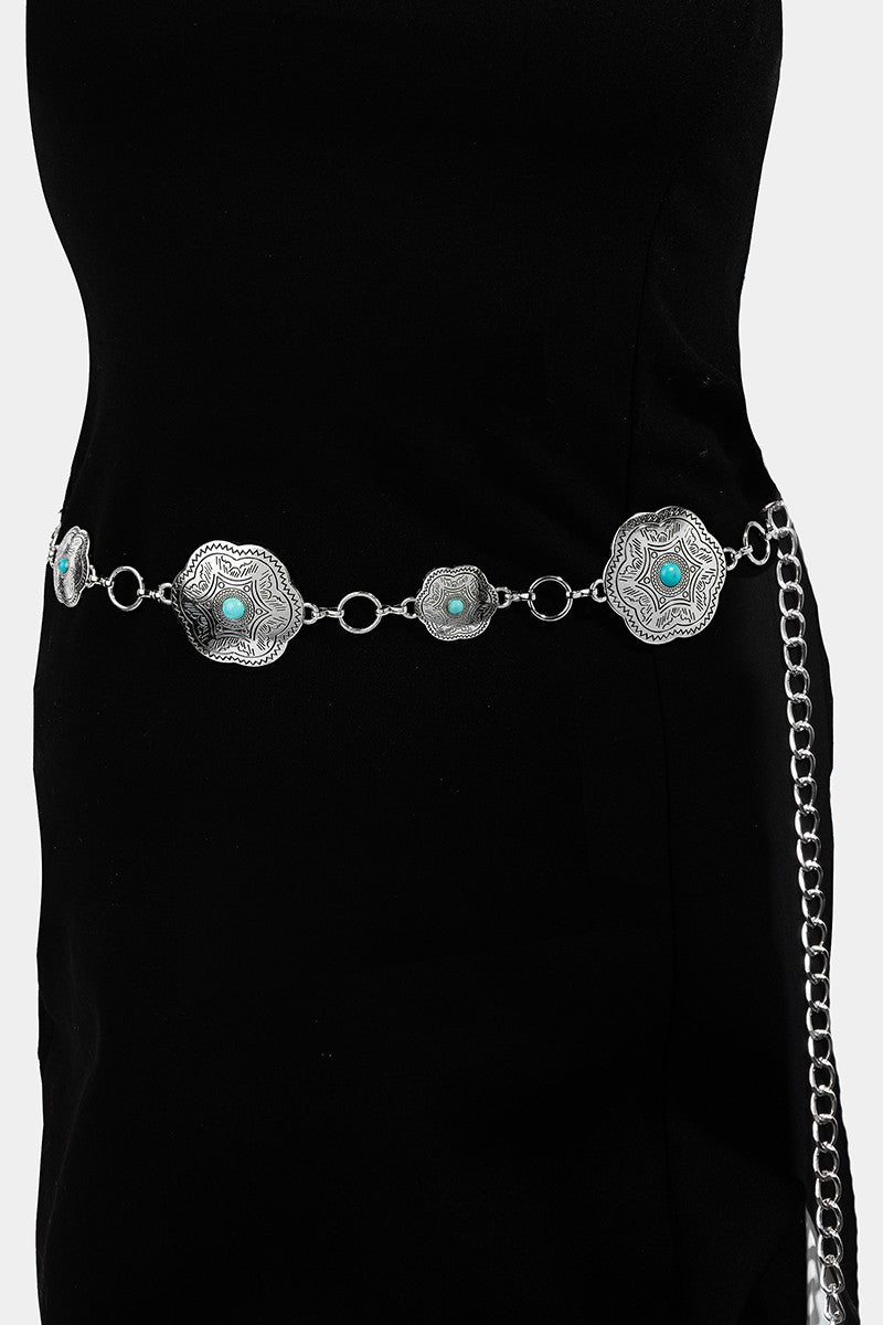 Floral Disc Western Concho Chain Belt – Libby Story