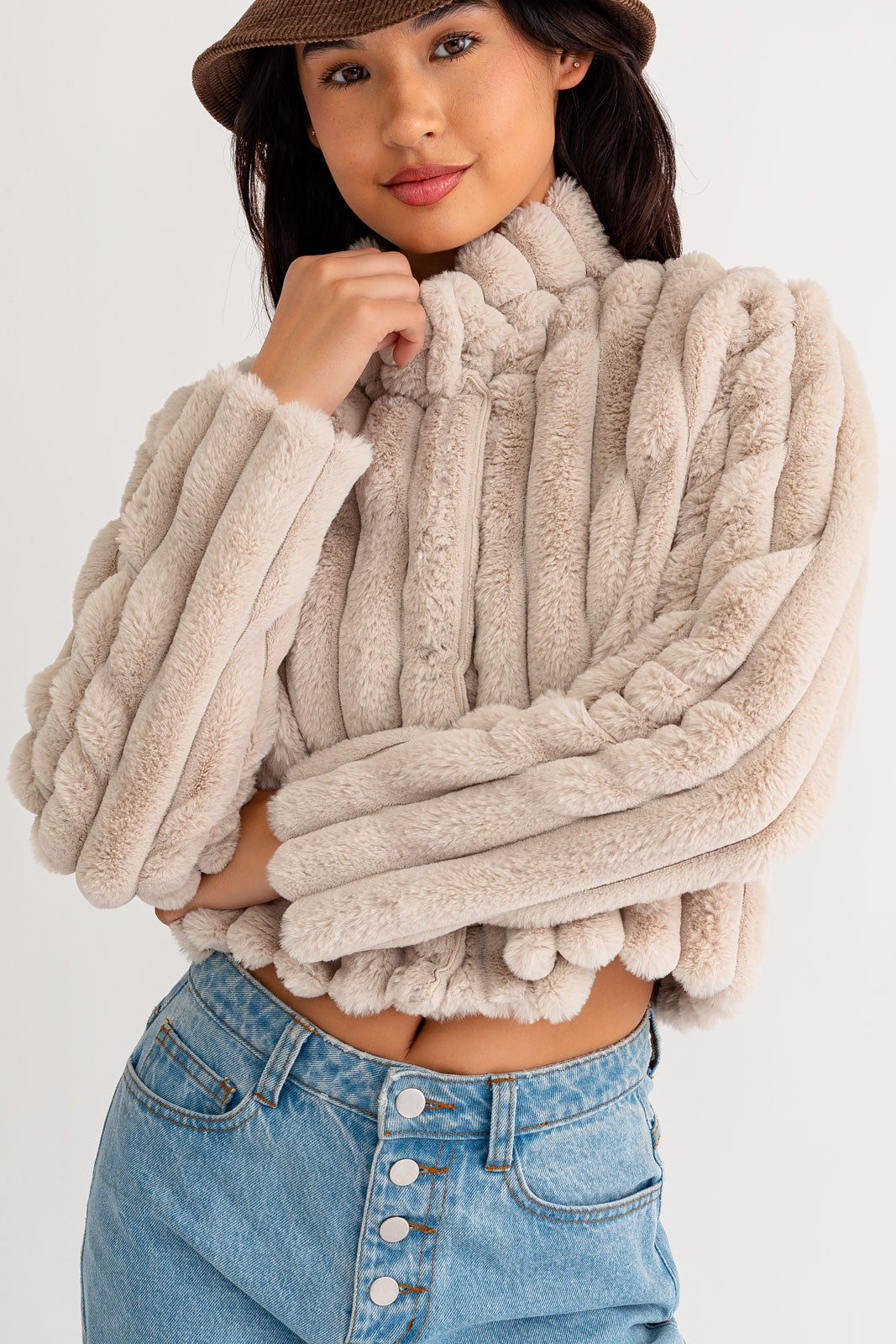 Faux Crop Fur Jacket – Libby Story