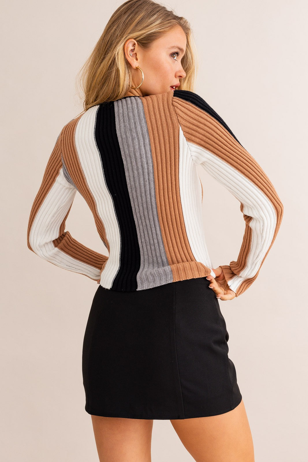 Jaiden Square Neck Vertical Stripe Top – Libby Story