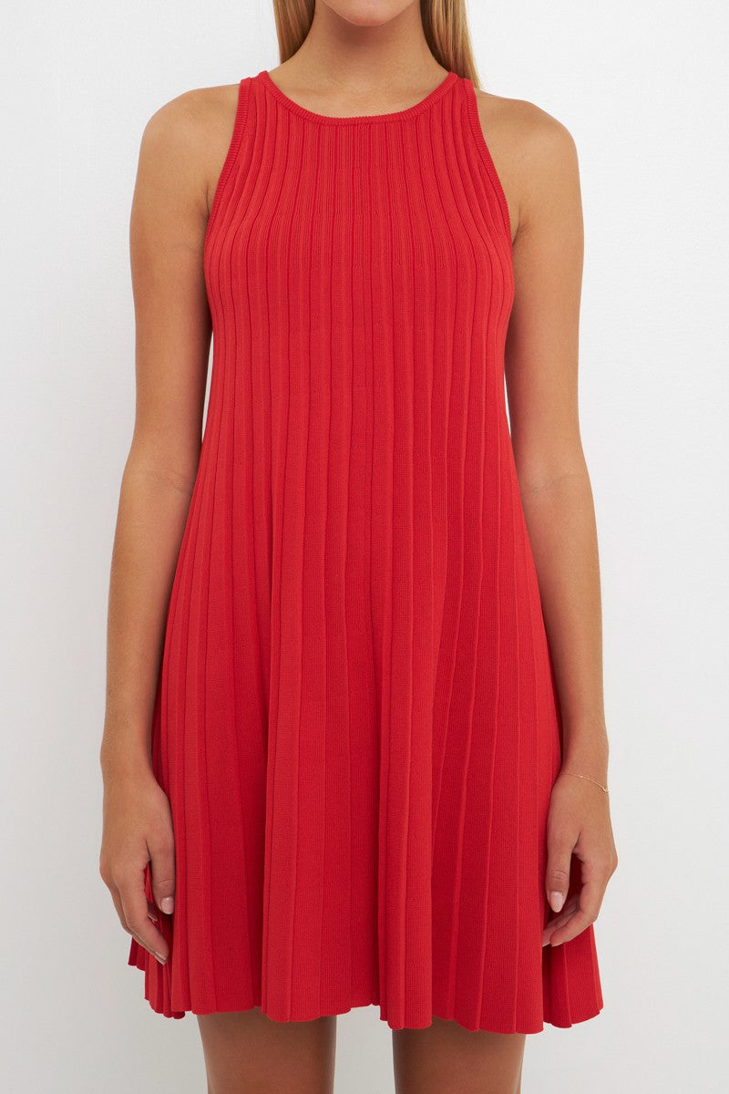 Pepsi Pleated A-Line Mini Dress – Libby Story