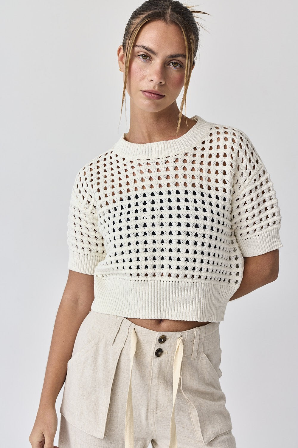Alina Cropped Crochet Top – Libby Story