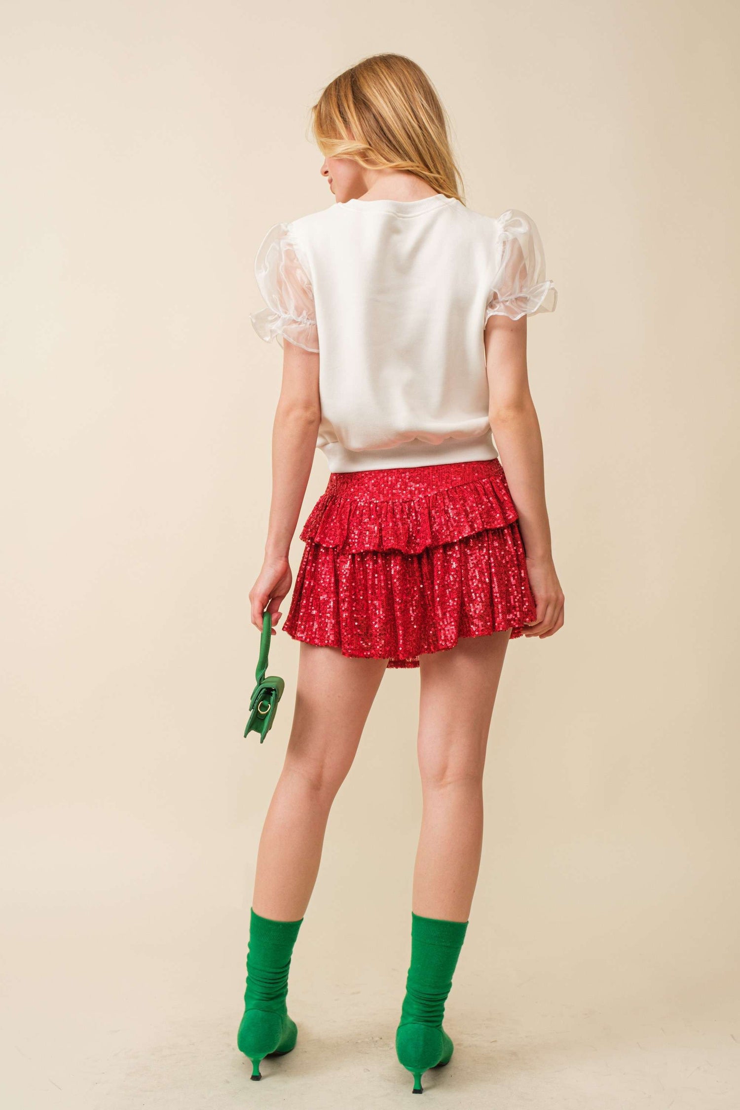 Candy Cane Puff Sleeve Top – Libby Story