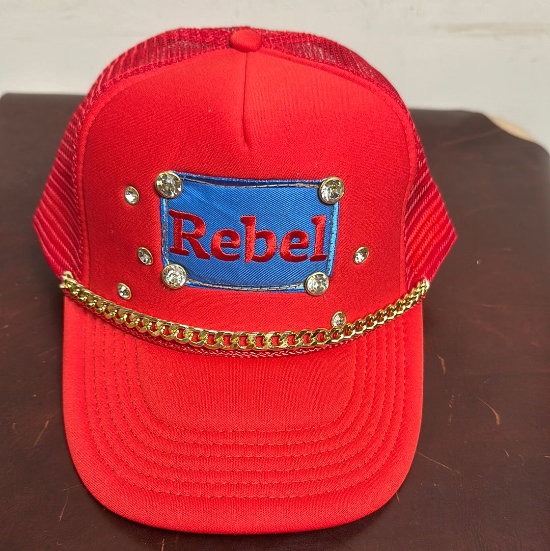 LIBBY STORY REBEL RHINESTONE TRUCKER HAT – Libby Story