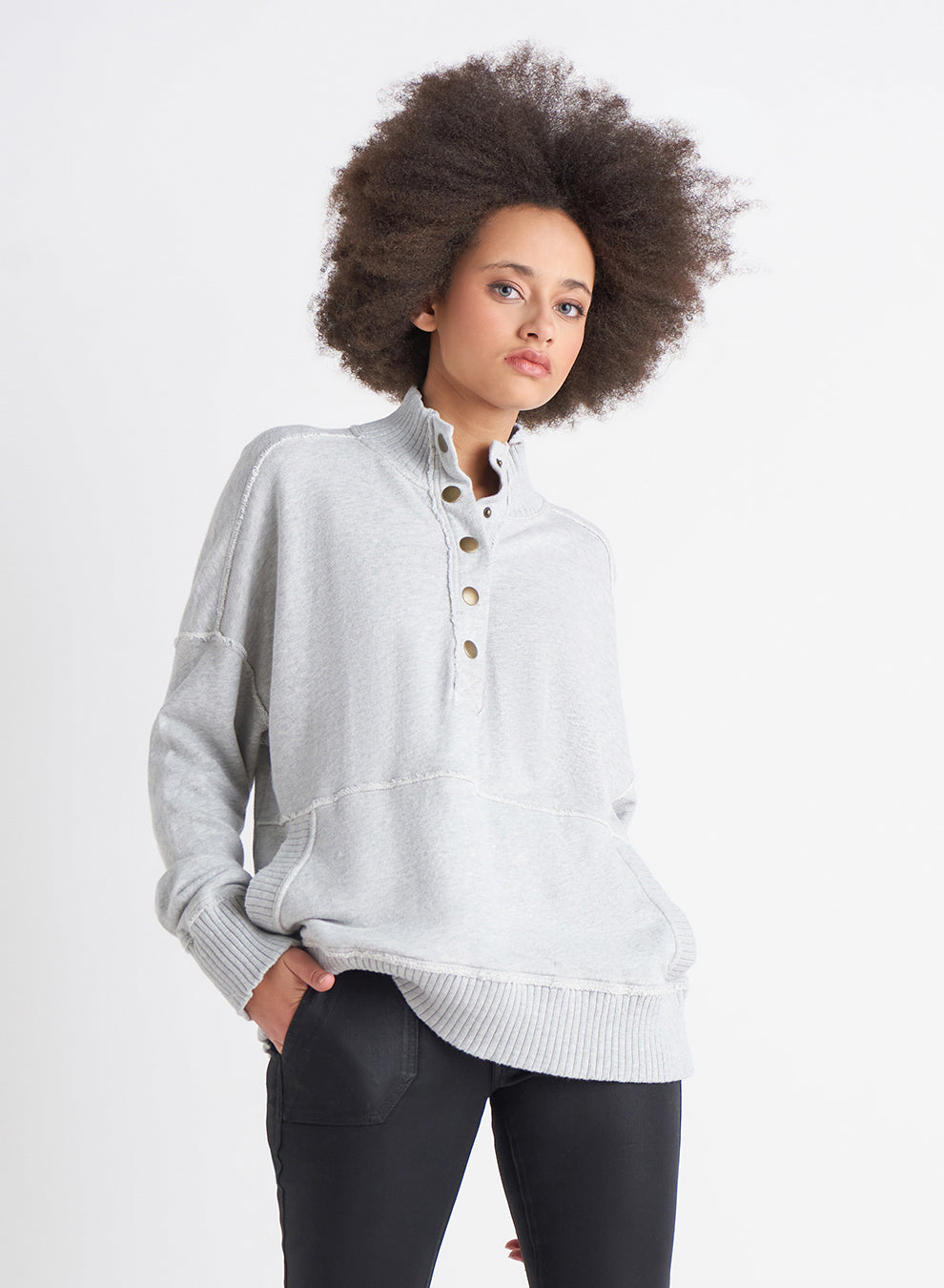 Dex Piper Mock Neck Henley Pullover – Libby Story